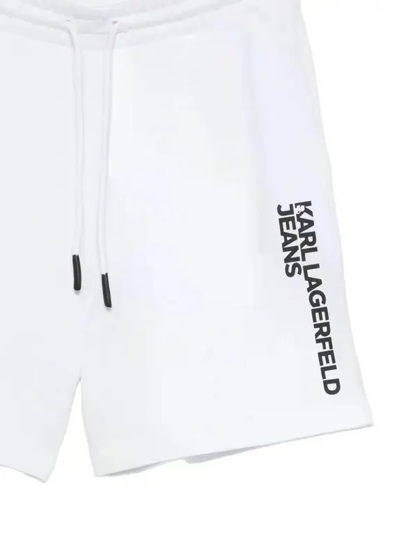 Karl Lagerfeld Logo-print Drawstring Shorts - White
