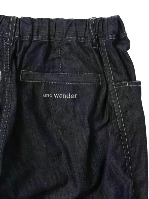 AND WANDER Contrast-stitch Trousers