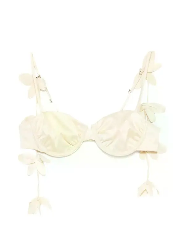 ROTATE BY BIRGER CHRISTENSEN Floral-applique Bra - Neutrals