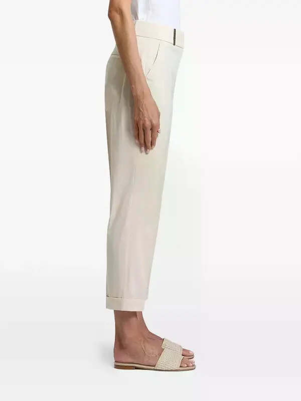 Peserico Cropped Turn-up Trousers