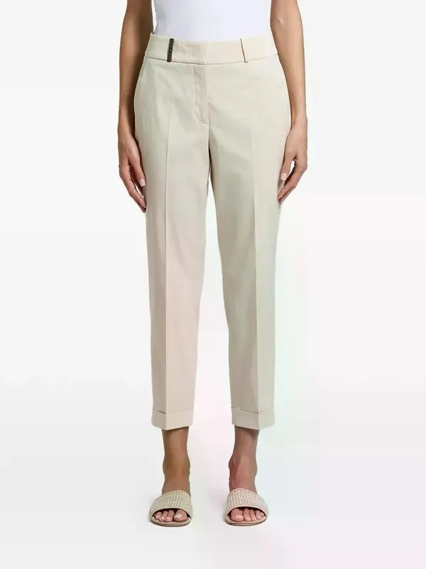 Peserico Cropped Turn-up Trousers