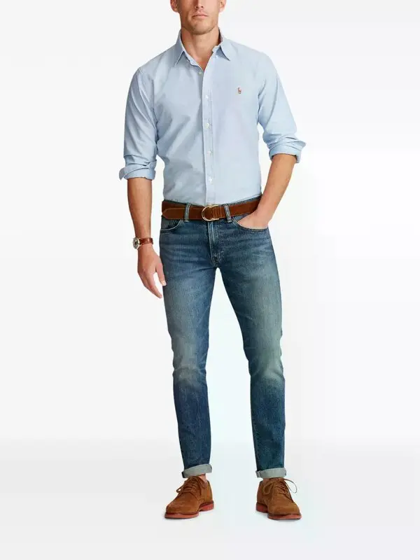 Polo Ralph Lauren Logo-embroidered Button-down Shirt - Blue