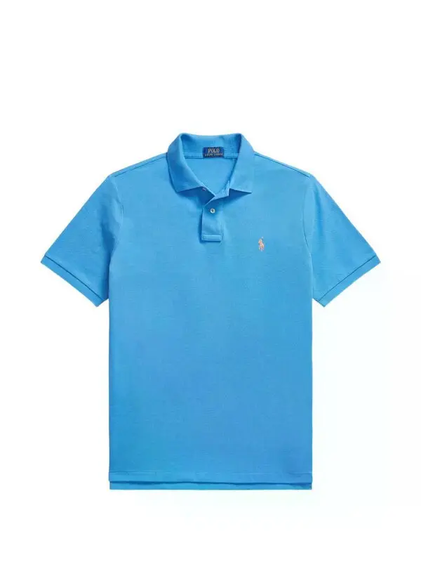 Polo Ralph Lauren Logo-embroidered Piqué Polo Shirt - Blue