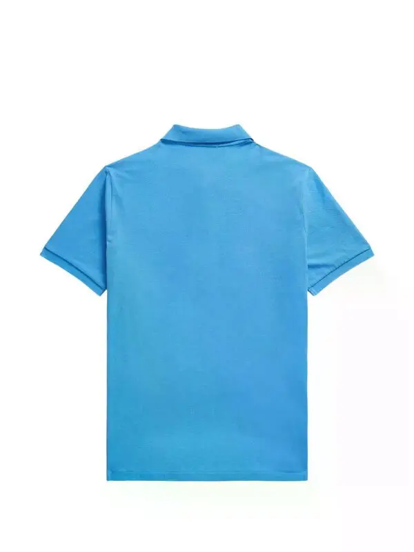 Polo Ralph Lauren Logo-embroidered Piqué Polo Shirt - Blue