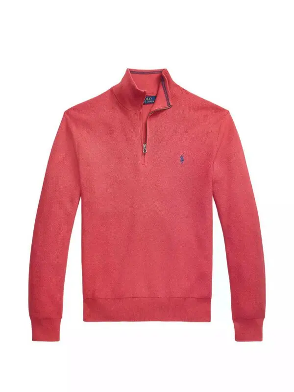 Polo Ralph Lauren Quarter-zip Mesh Sweater - Red