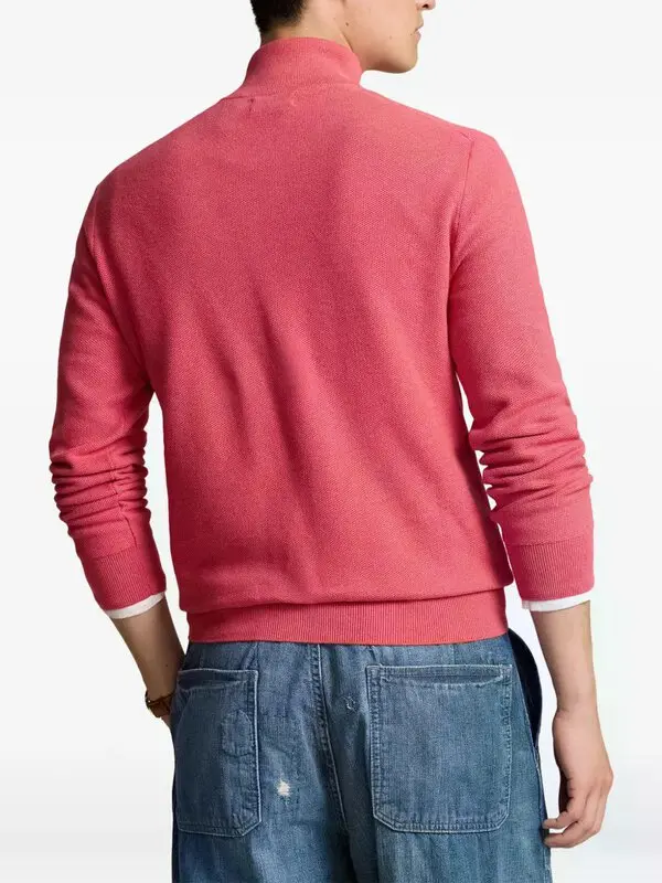 Polo Ralph Lauren Quarter-zip Mesh Sweater - Red