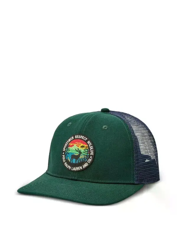 Polo Ralph Lauren Logo-patch Mesh-panel Cap - Green