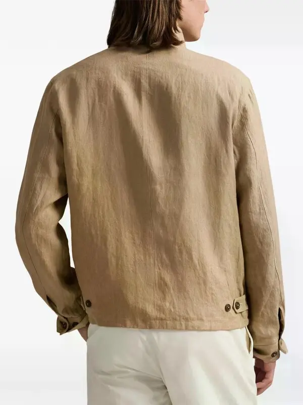 Polo Ralph Lauren Logo-embroidered High-neck Jacket - Neutrals