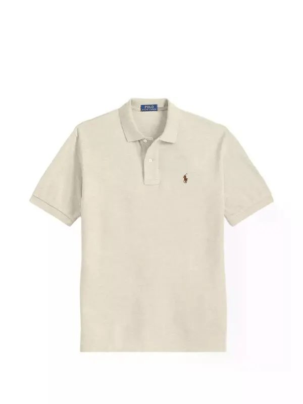 Polo Ralph Lauren Pony-motif Cotton Polo Shirt - Neutrals