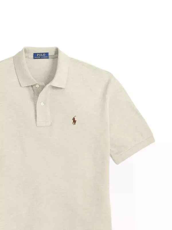 Polo Ralph Lauren Pony-motif Cotton Polo Shirt - Neutrals