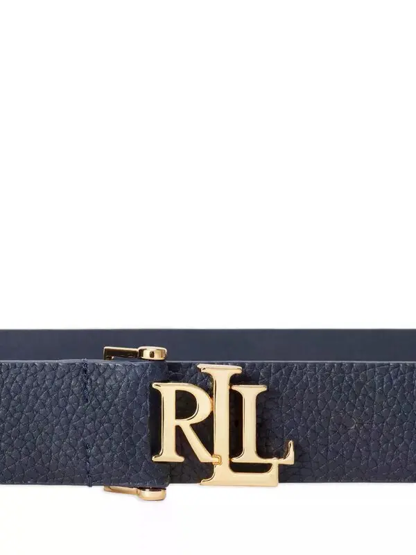 Ralph Lauren Logo-plaque Pebbled Belt - Blue