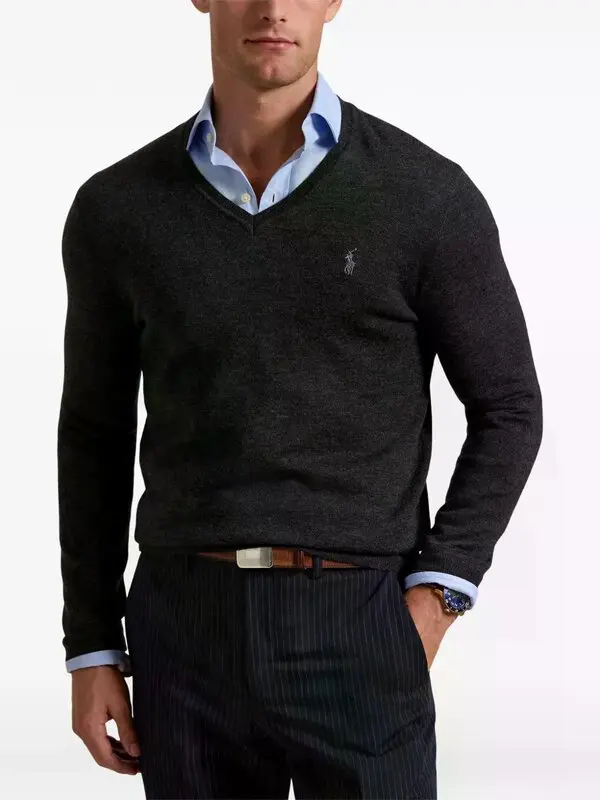 Polo Ralph Lauren Logo-embroidered V-neck Sweater