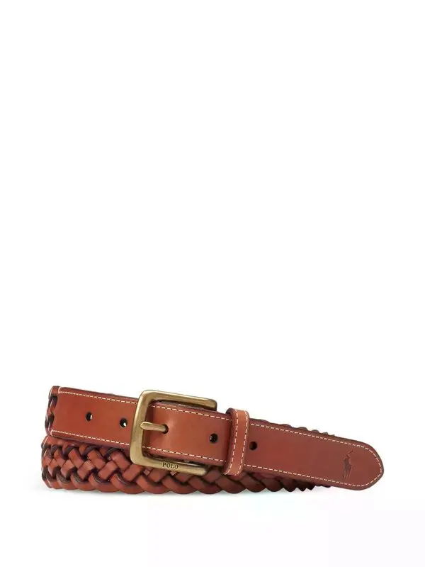 Polo Ralph Lauren Braided Leather Belt - Brown