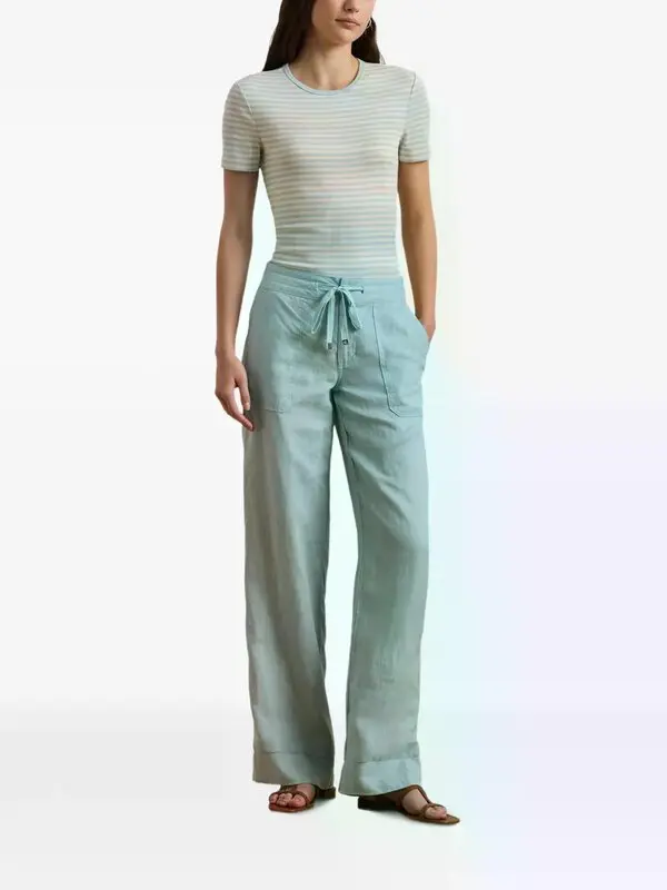 Ralph Lauren Drawstring-waist Linen Trousers