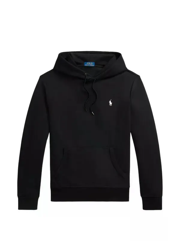 Polo Ralph Lauren Logo-embroidered Drawstring Hoodie - Black