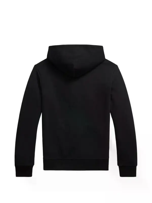 Polo Ralph Lauren Logo-embroidered Drawstring Hoodie - Black