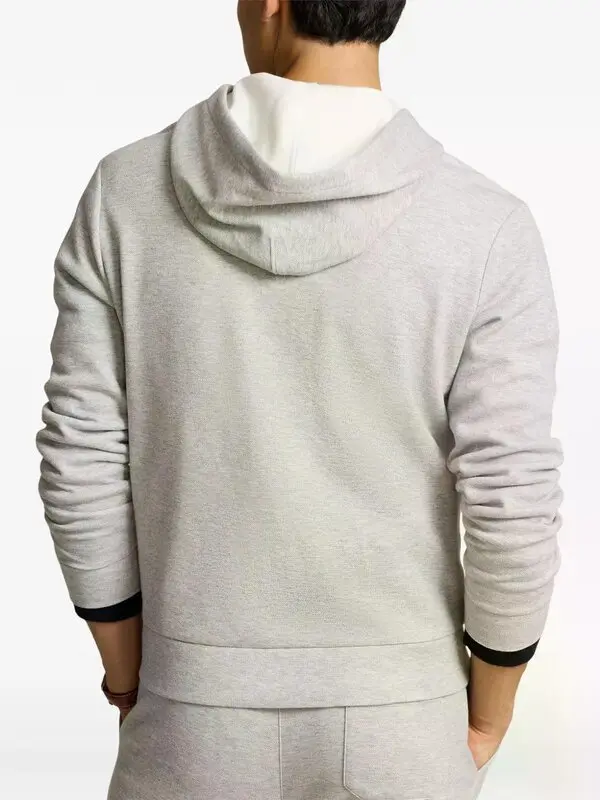 Polo Ralph Lauren Logo-embroidered Zip-up Hoodie - Grey