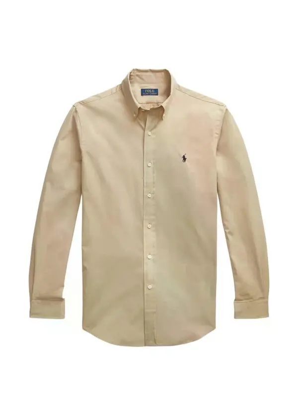 Polo Ralph Lauren Embroidered-logo Button-down Shirt - Neutrals