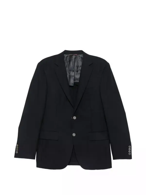 Canali Single-breasted Notched-lapels Blazer - Blue