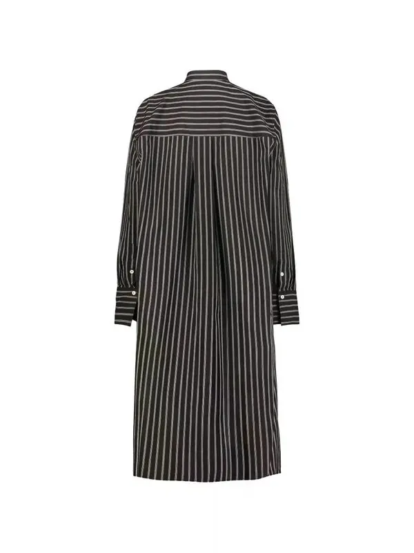 TOTEME Striped Cotton Tunic - Black