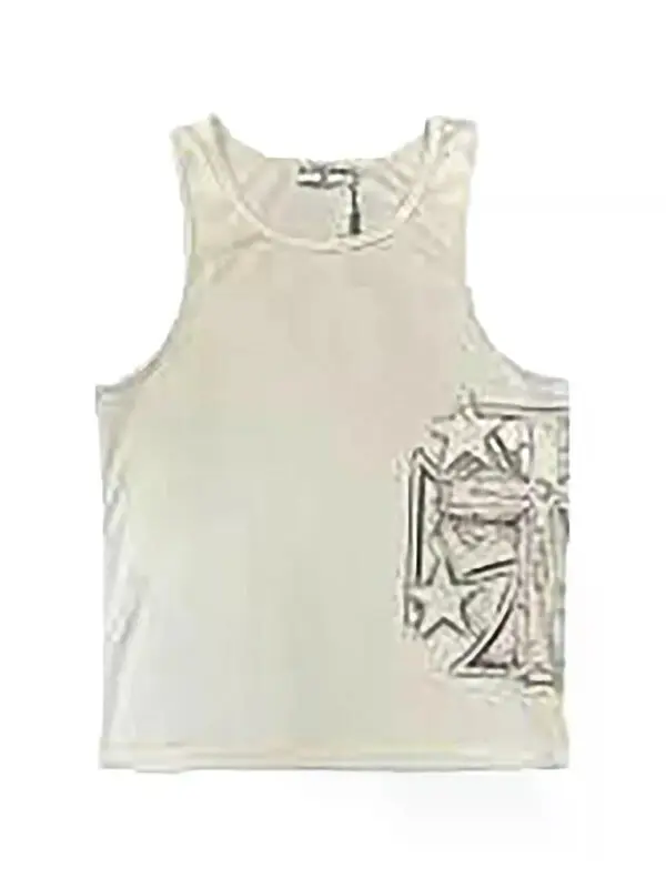 VALE FOREVER Jesus Star-print Tank Top - Neutrals