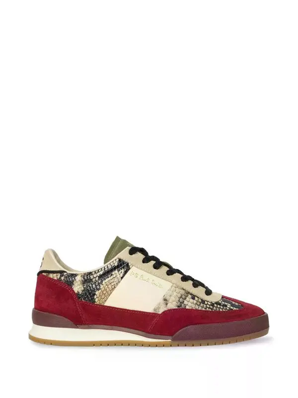 Paul Smith Dover Snakeskin-effect Sneakers - Red