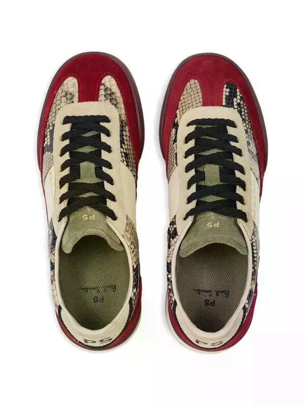 Paul Smith Dover Snakeskin-effect Sneakers - Red