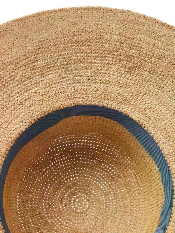 Paul Smith Swirled Polka Dot Raffia Hat - Neutrals