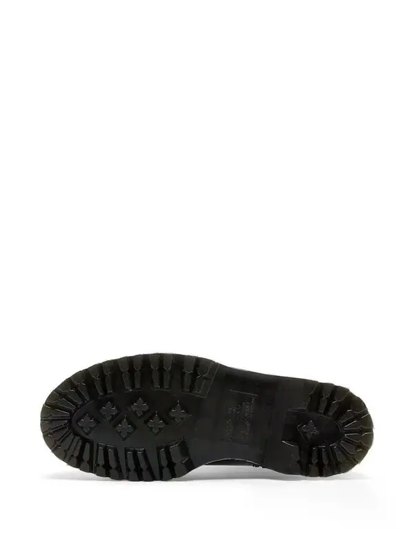 Dr. Martens Polished Leather Platform Combat Boots - Black