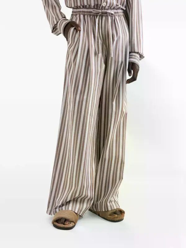 Dolce & Gabbana Striped Poplin Trousers - Neutrals