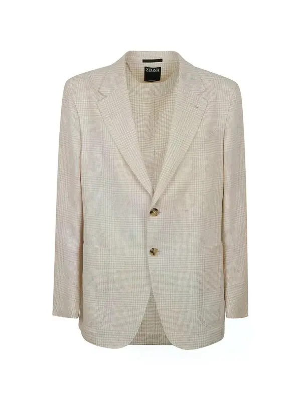 Zegna Houndstooth-pattern Blazer - Neutrals