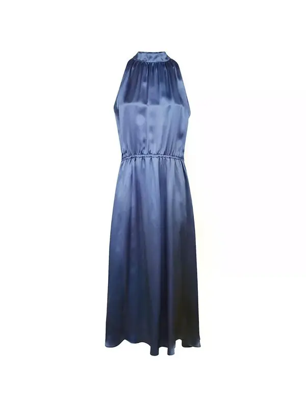 CRIDA MILANO Taormina Halterneck Jumpsuit - Blue