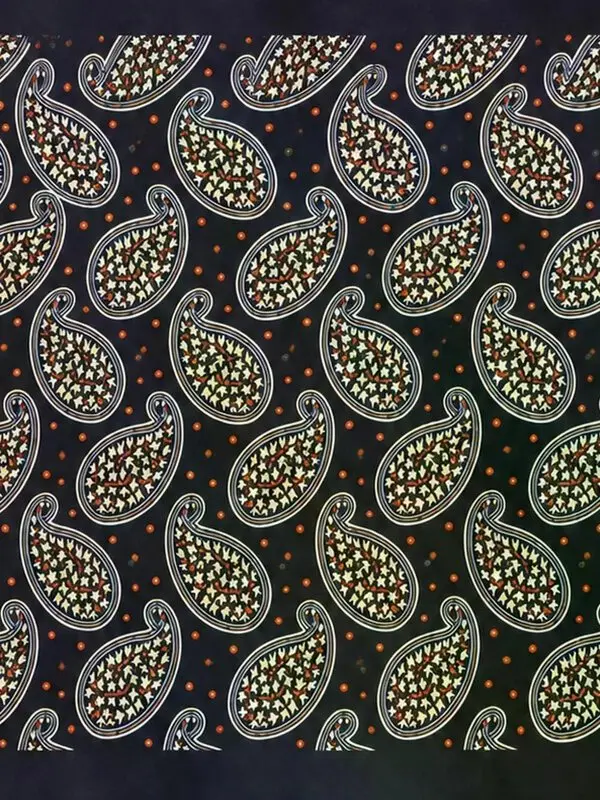 FURSAC Cyprès Paisley-print Silk Pocket Square - Blue