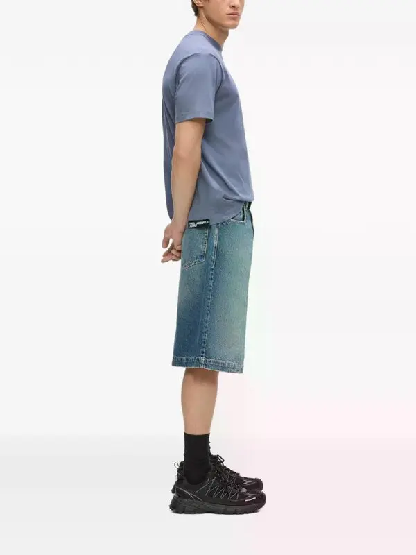 Karl Lagerfeld Baggy Washed Denim Shorts
