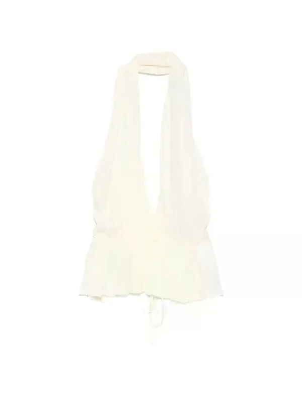 AYA MUSE Palli Halterneck Top - Neutrals