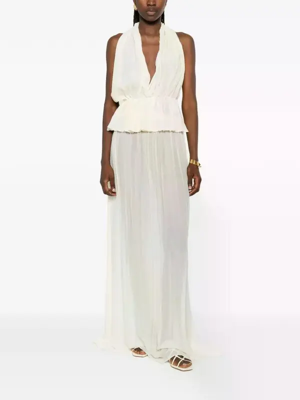 AYA MUSE Palli Halterneck Top - Neutrals