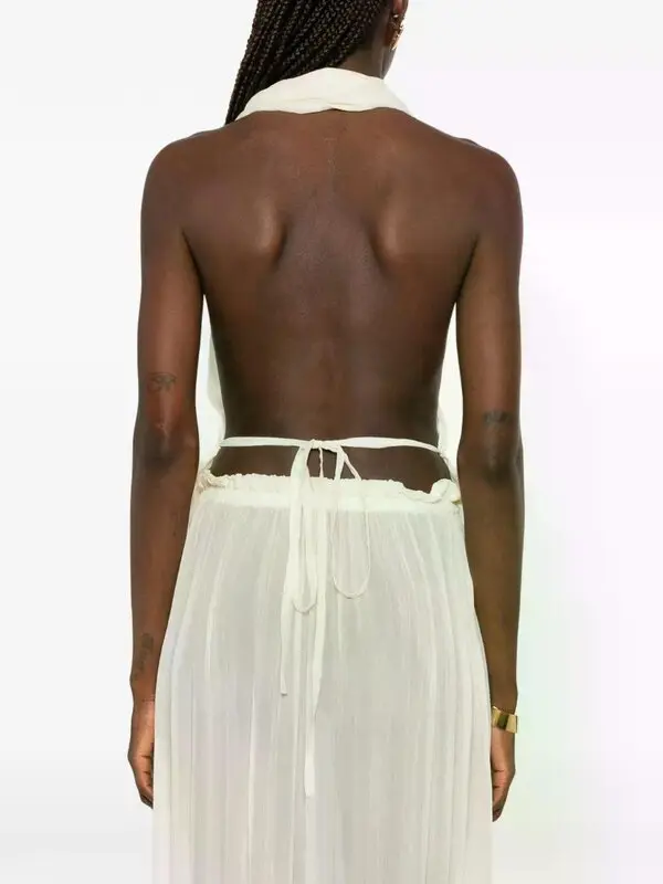 AYA MUSE Palli Halterneck Top - Neutrals