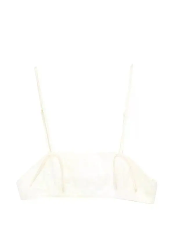 AYA MUSE Eteri Lace Cropped Top - Neutrals