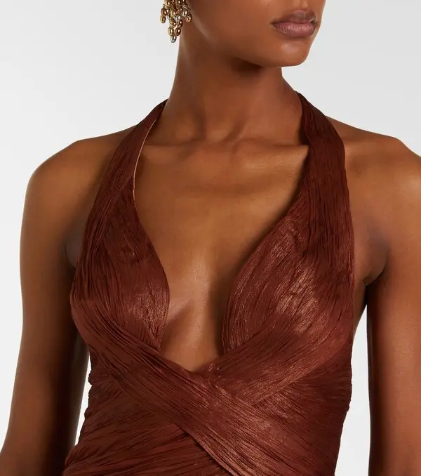 MARIA LUCIA HOHAN Milagros Halterneck Gown