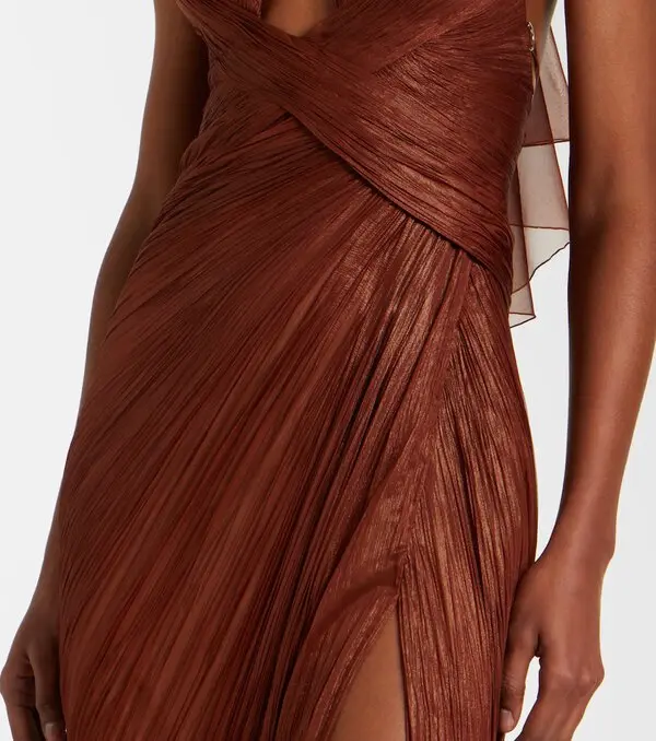 MARIA LUCIA HOHAN Milagros Halterneck Gown