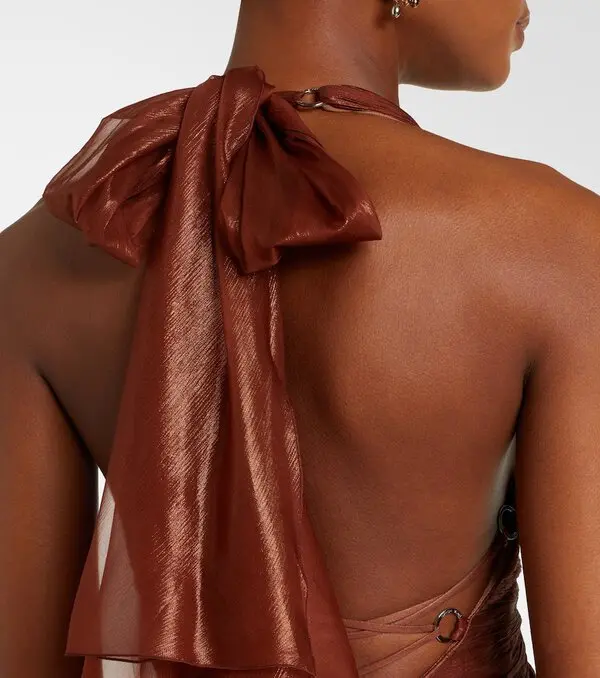 MARIA LUCIA HOHAN Milagros Halterneck Gown