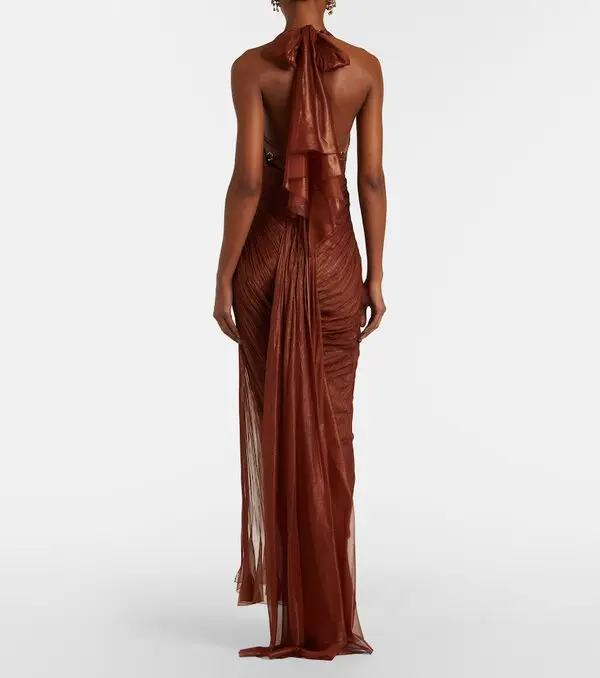 MARIA LUCIA HOHAN Milagros Halterneck Gown