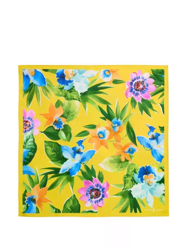 Polo Ralph Lauren Floral-print Pocket Square - Yellow