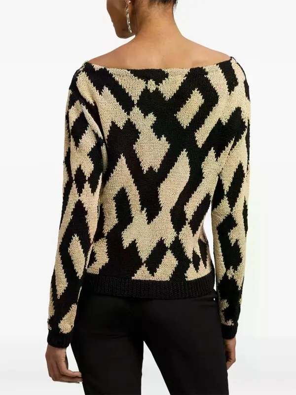 Ralph Lauren Patterned Boat-neck Sweater