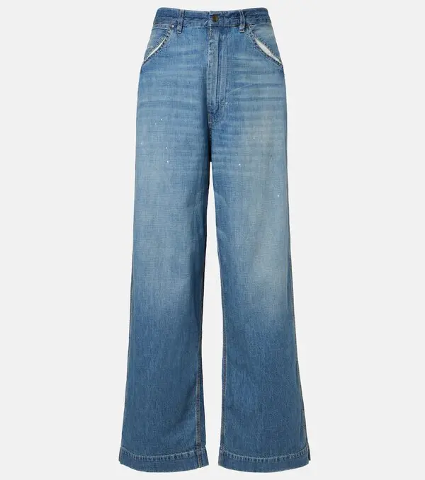 MAISON MARGIELA Distressed Wide-leg Jeans