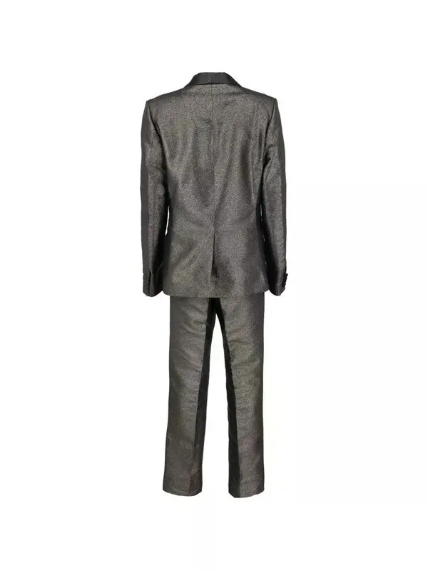 CHRISTIAN PELLIZZARI Shawl-lapel Metallic-effect Suit