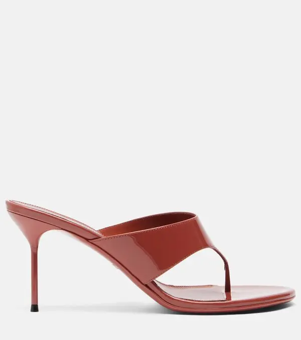 Paris Texas Lidia Patent Leather Thong Sandals - Pink