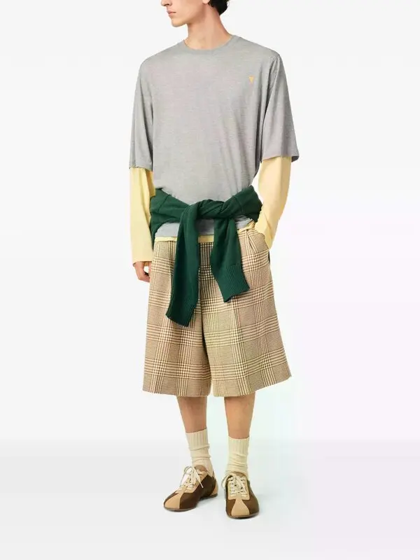 AMI Paris De Coeur Double-layered T-shirt