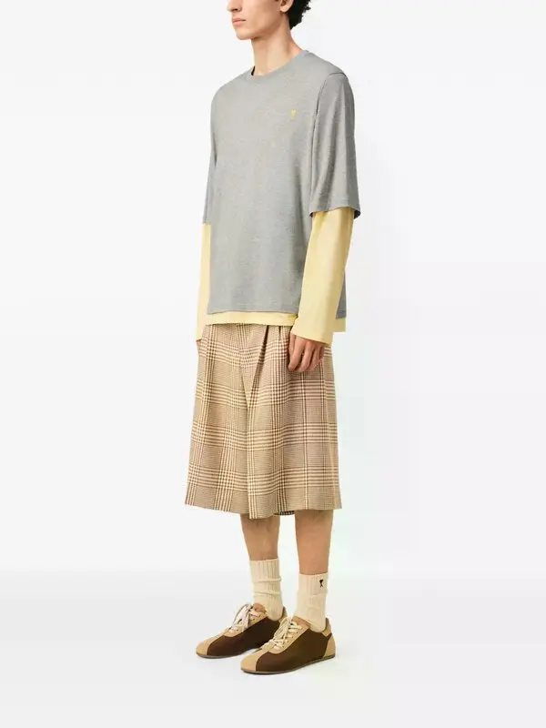 AMI Paris De Coeur Double-layered T-shirt