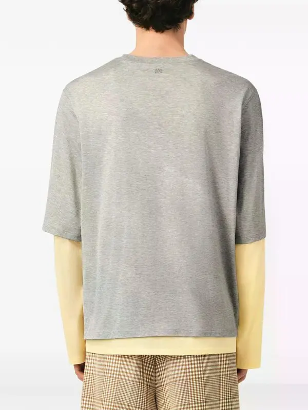 AMI Paris De Coeur Double-layered T-shirt